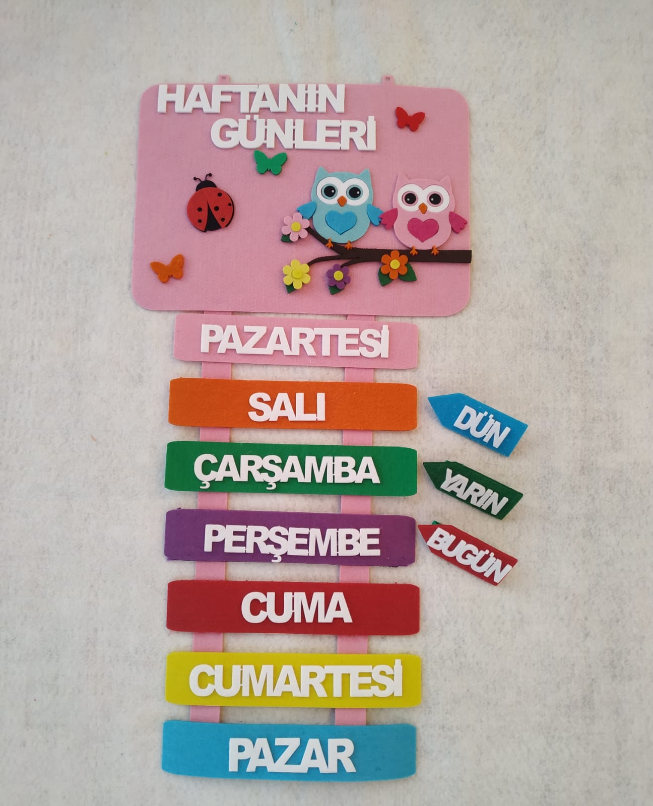 Haftanın Günleri̇ Panosu – Elifle Tasarım